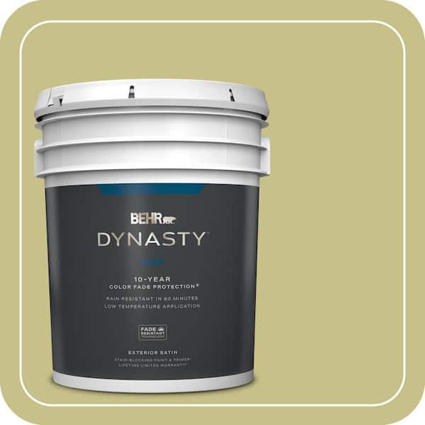 BEHR DYNASTY 5 gal. #PPU9-11 Wheat Grass Satin Enamel Exterior Stain ...