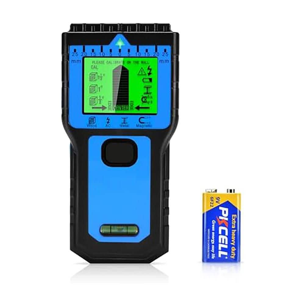 Stud Finder Wall Scanner 8 in 1 Magnetic Sensor with Bubble Level and LCD for Wood AC Wire Metal ...