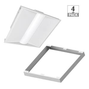 ETI LIGHTING 2 ft. x 4 ft. Center Basket Integrated LED Troffer Light ...