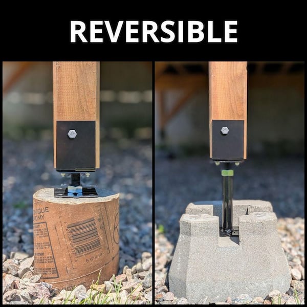 Pylex Adjustable Deck Support Multi-Format 33-66 Black (Pack of 2 Units ...