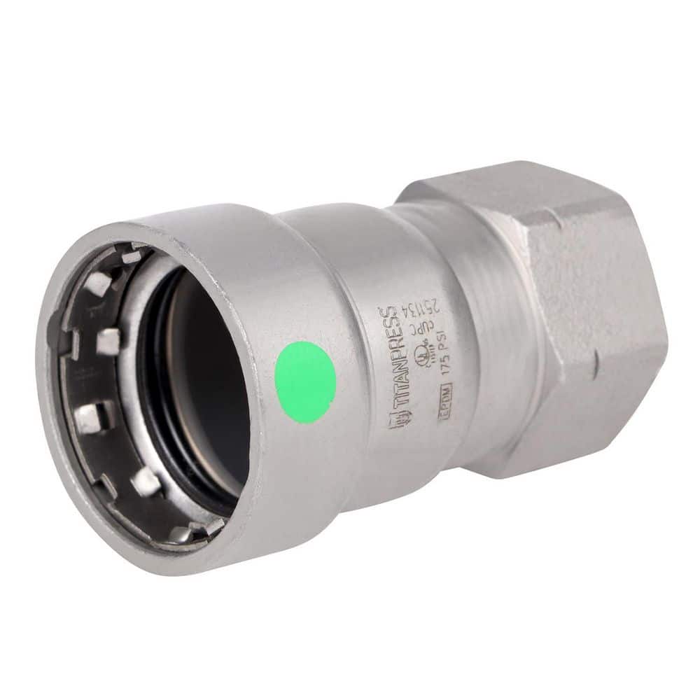 T TITANPRESS 1 in. x 3/4 in. Carbon Steel Press x FPT Reducing Female ...