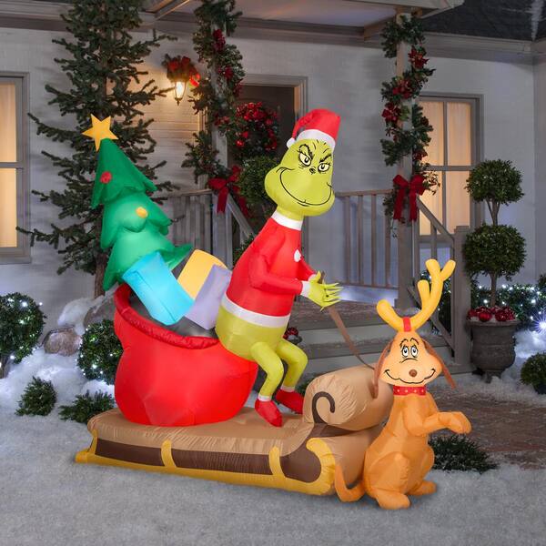 Christmas Blow Up Yard Decorations Grinch Inflatable Christmas ...
