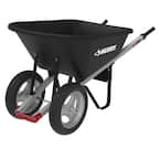 Husky 6 cu. ft. Poly Dual FF Wheelbarrow 35287 - The Home Depot