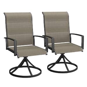 DIFY Swivel Patio Chairs, Padded High Back Outdoor Dining Chairs with ...