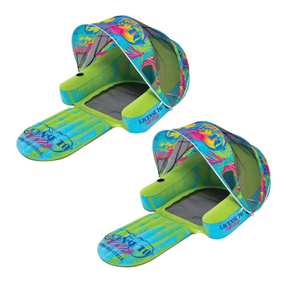 HYDROSLIDE Margaritaville Inflatable Cabana Lounge Pool Float with ...