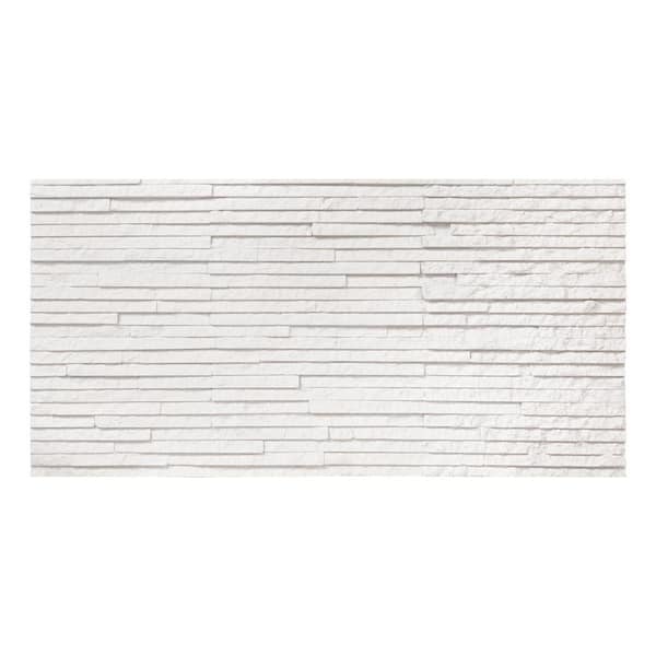 sunwings Quartizite Panel 22.8 in. x 11.4 in. Matte White Natural Clay ...