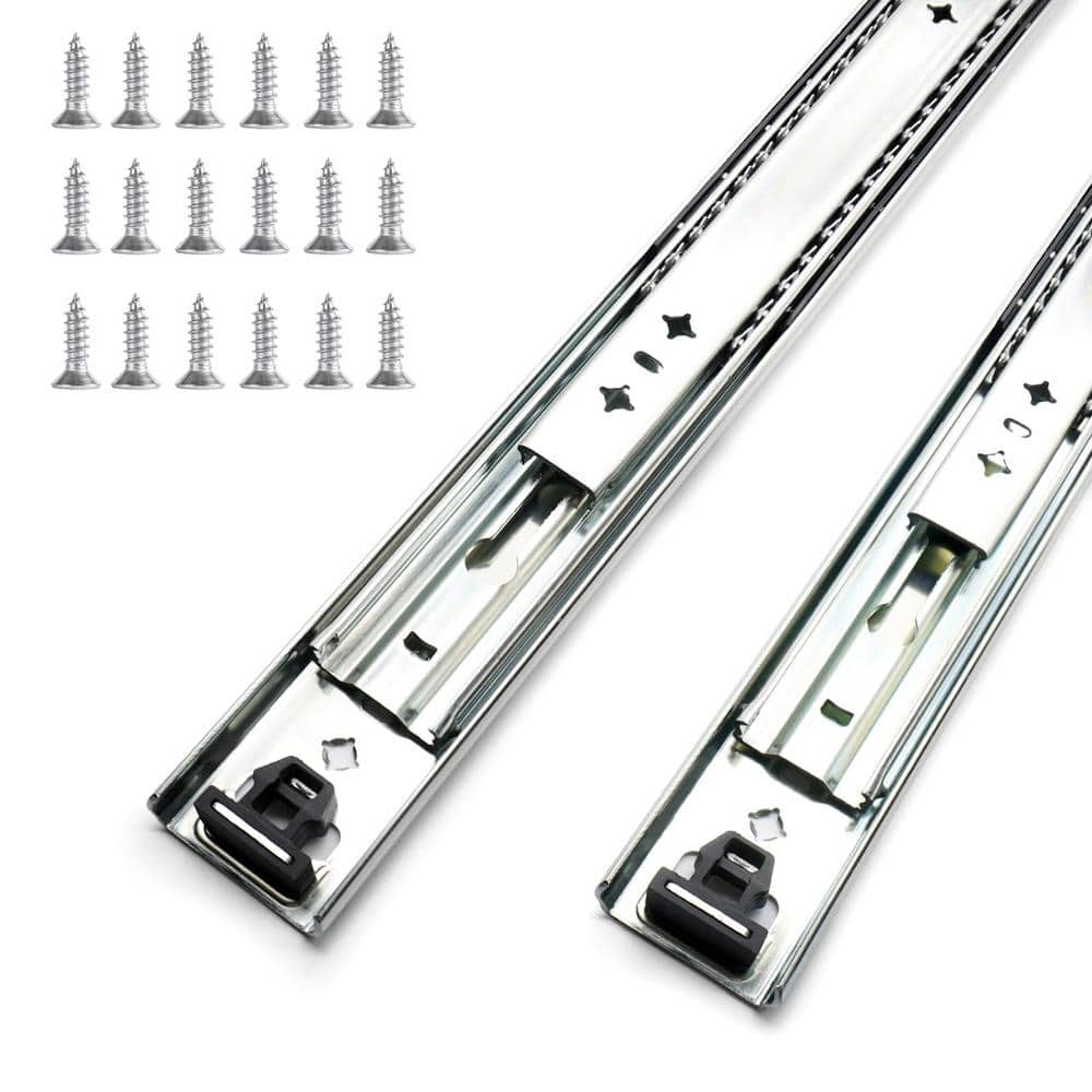Numhew 1 Pair 22 in. Heavy Duty Drawer Slides with Screws, Ball Bearing ...