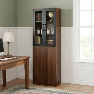 Signature DESIGN BY ASHLEY Trinell 72.01 in. Tall Brown Engineered Wood ...