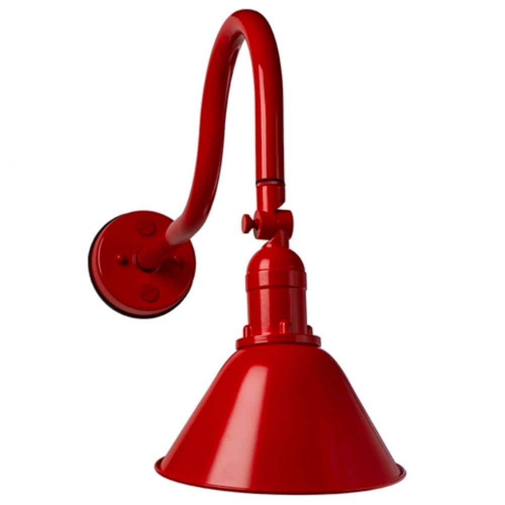 AQLIGHTING 120v Red Hardwired Outdoor Weather Resistant Spotlight with ...