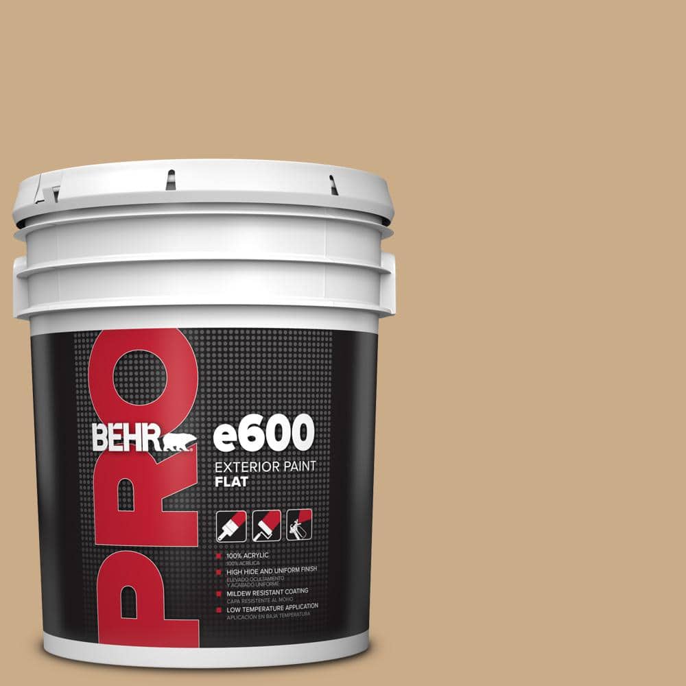 BEHR PRO 5 gal. #N280-4 Perfect Tan Exterior Flat Paint PR61305 - The ...