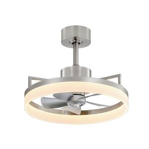 Sky Hog Windara 20 in. Integrated LED Indoor Satin Nickel Ceiling Fan ...