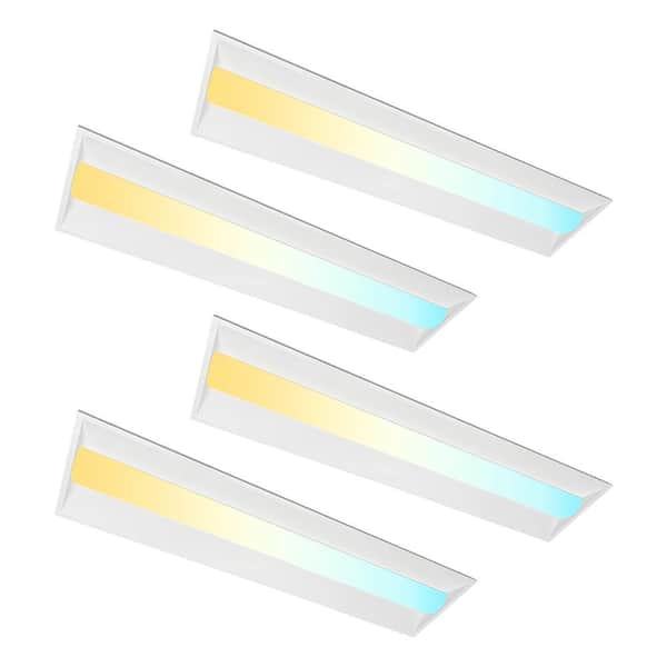 Haloitte 1ft. x 4ft. 125-Watt Equivalent Adjustable Lumen, CCT ...