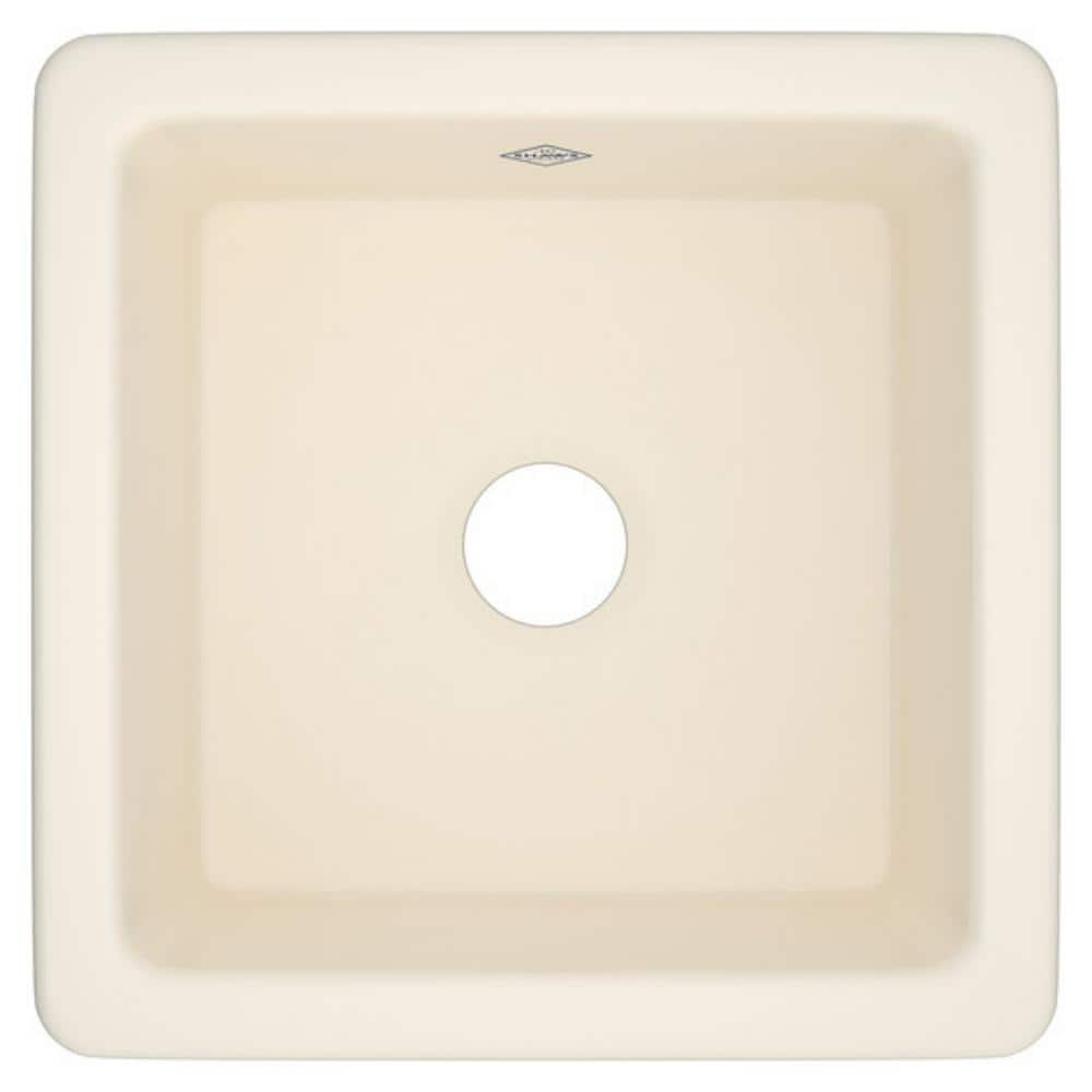 ROHL Lancaster 18.125 in. Drop-In/Undermount Single Bowl Fireclay ...