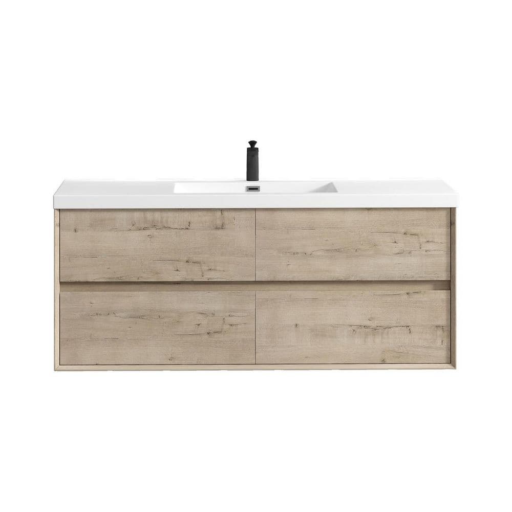 BV Better Vanity Kingdee 59 in. W x 20 in. D x 26 in. H Single Sink ...