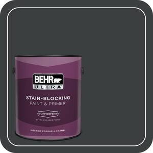 BEHR ULTRA 1 gal. #ECC-25-3 Obsidian Stone Satin Enamel Exterior Paint ...