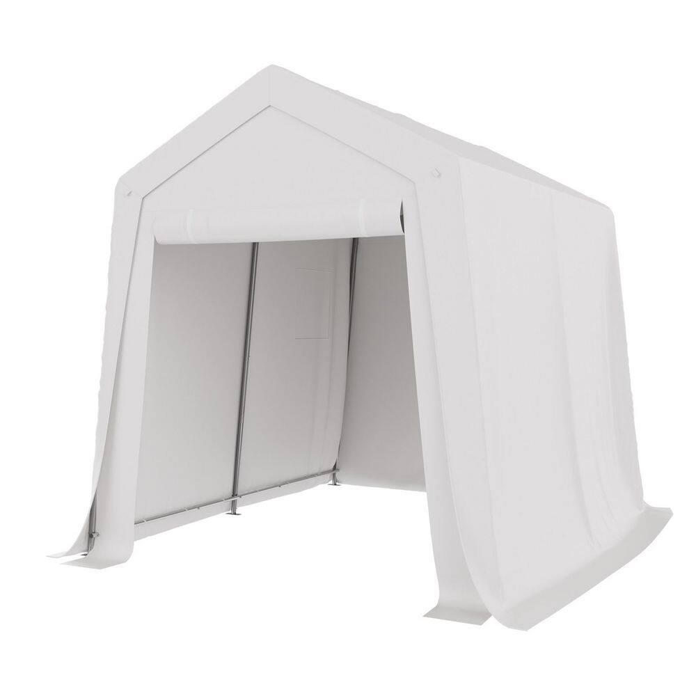 Sizzim 6 ft. x 8 ft. Gray-Top Soft-Gazebo for Outdoor Vehicle Protection MBP-G77001-0608 - The ...