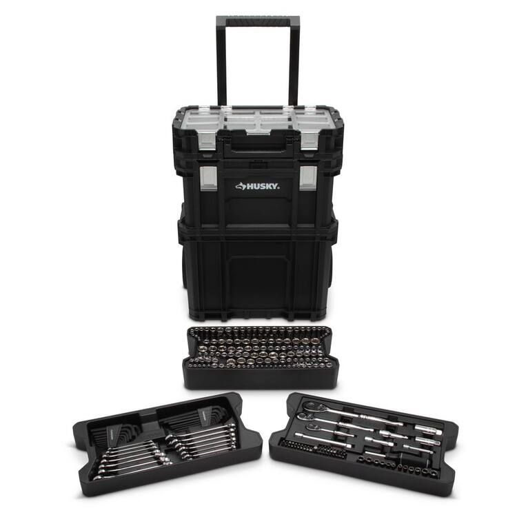 Husky Mechanics Tool Set with Connect Rolling System (270-Piece ...