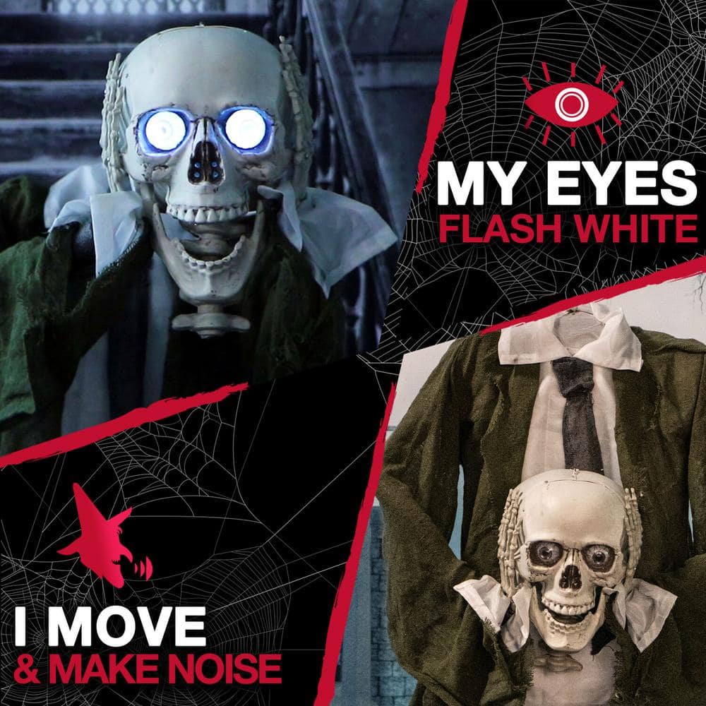 5 ft. Animatronic Headless Man Halloween Prop, Indoor or Outdoor ...