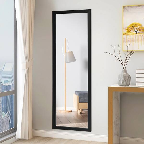 Costway 47.5 in. x 14.5 in. Rectangle Frame Golden Wall Mounted Full Length Mirror QD 66W2GD The Home Depot