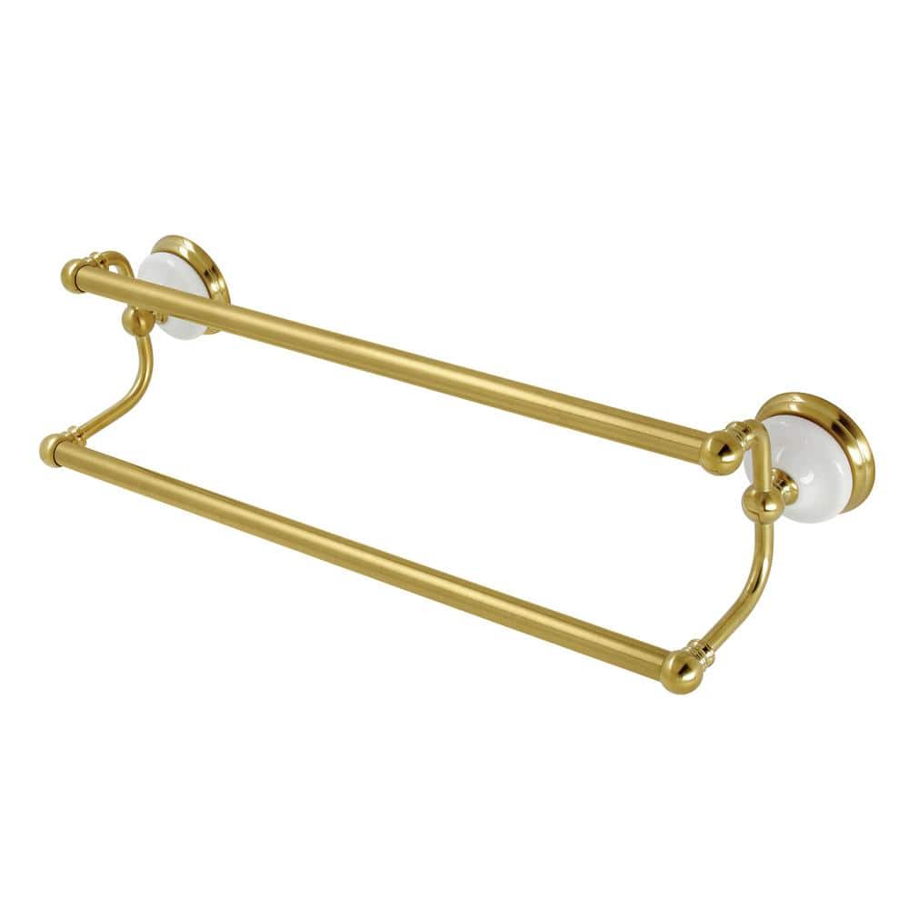 Kingston Brass Vintage 18 in. Dual Towel Bar in Brushed Brass ...