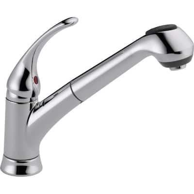 Delta Foundations 5-3/8 in. Metal Pull-Up Diverter Tub Spout in Chrome ...