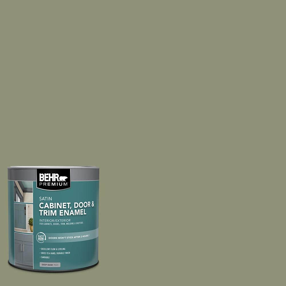 BEHR PREMIUM 1 qt. #PFC-39 Moss Covered Satin Enamel Interior/Exterior ...