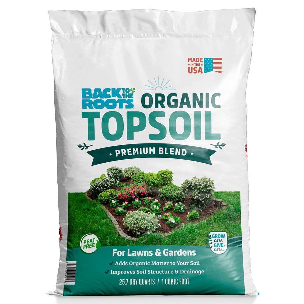 Back to the Roots Organic Topsoil Soil (1 cu. ft. Bag) 47051 - The Home ...