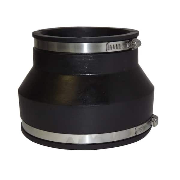 Fernco 6 in. x 4 in. PVC ADS and Hancor Corrugated Pipe Flexible ...