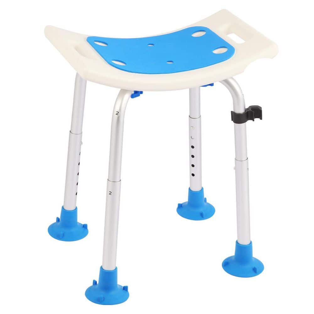 Anqtovp 16in W Suction Cup Slip-Resistant Adjustable Shower Seat with ...