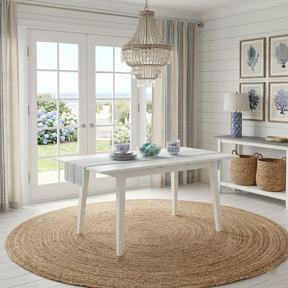 International Concepts Aurora Mid Century Modern White Solid Wood 60 in ...