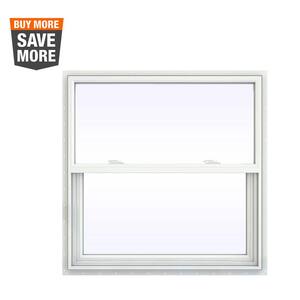 JELD-WEN 35.5 in. x 35.5 in. V-2500 Series White Vinyl Single Hung ...