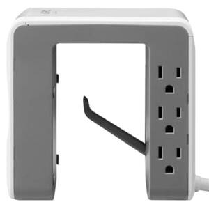 GE 5-Outlet 2 USB Swivel Side-Access Surge Protector Tap 39429 - The ...