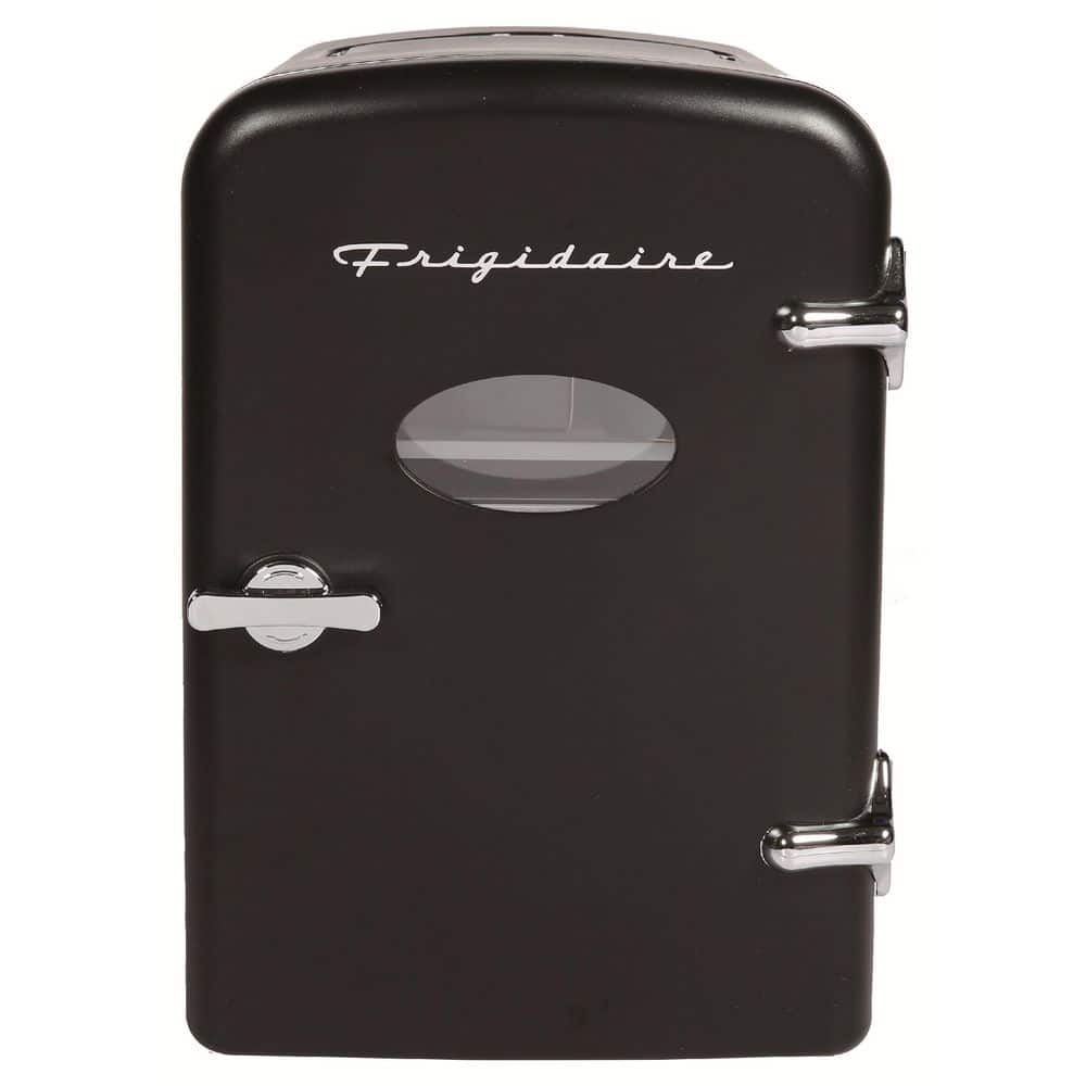 Frigidaire 12 in. 1 cu. ft. 9-Can Retro Mini Refrigerator in Black ...