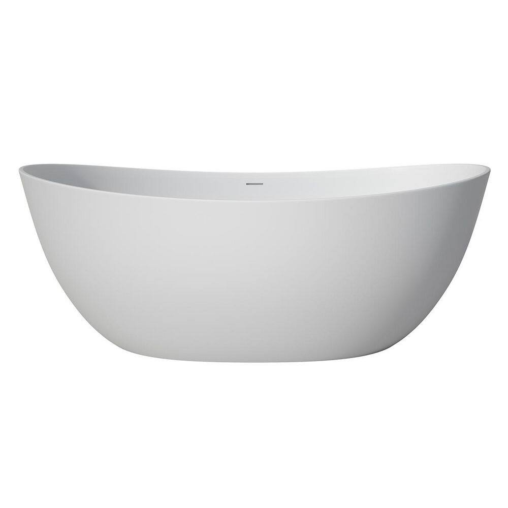 A&E Weldon 65 in. x 33.5 in. Soaking Bathtub with CenterDrain in Matte ...