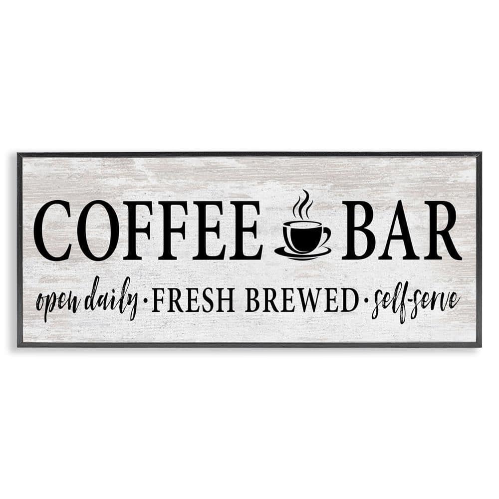 Stupell Industries Coffee Bar Cafe Rustic Sign by Lettered and Lined ...
