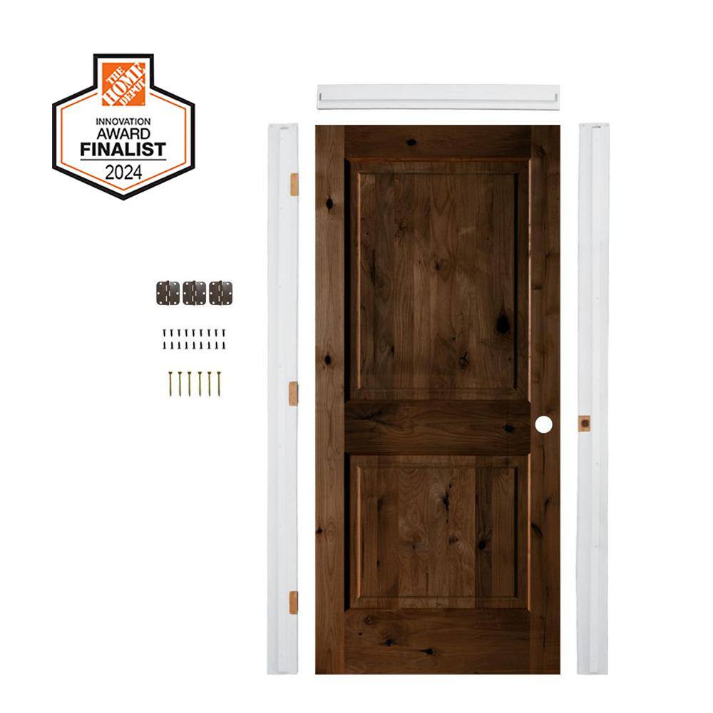 Krosswood Doors Ready-to-Assemble 30 in. x 80 in. Knotty Alder 2-Panel ...
