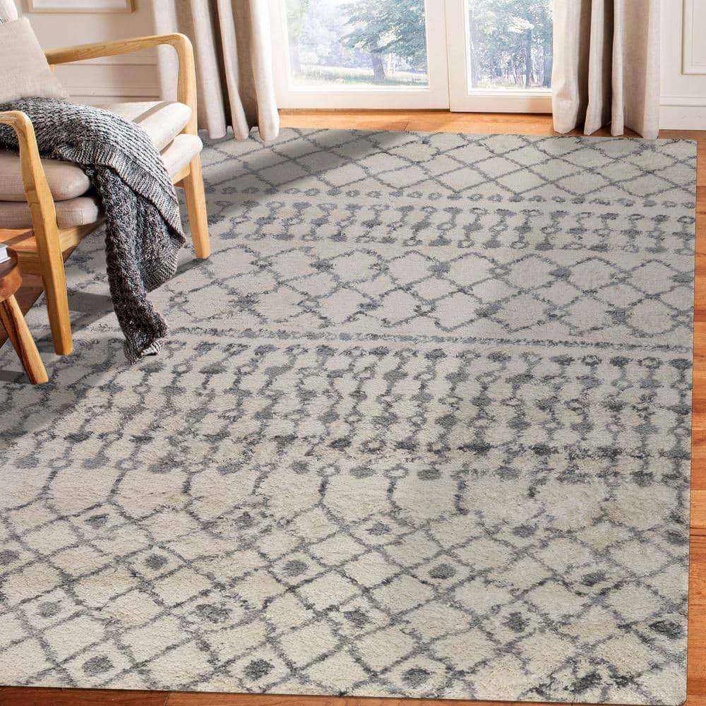 Amer Rugs Aspen 5 ft. X 8 ft. Ivory/Gray Geometric Area Rug ASP10576 ...