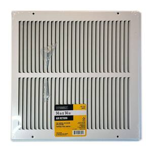 Everbilt 12 in. x 12 in. Steel Return Air Grille in White 71-11212WH ...