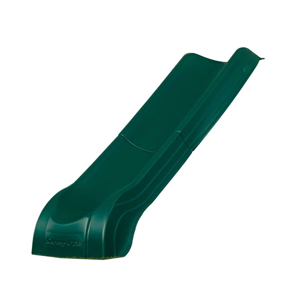 Gorilla Playsets Green 8 ft. 2-Piece Straight Playground Slide for 4 ft ...