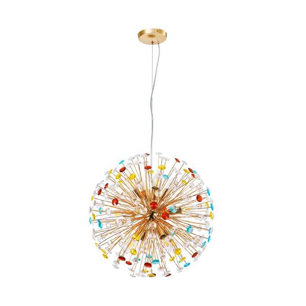 Rennnsan Elena 12-Light Colorful Dimmable Sputnik Sphere Chandelier ...