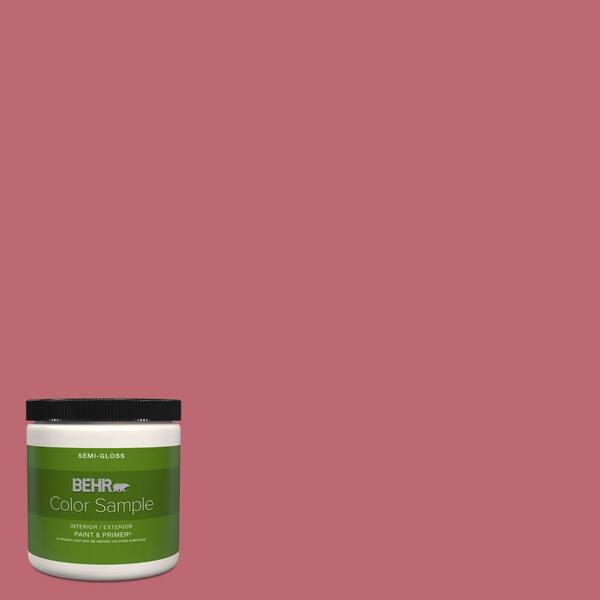 BEHR PREMIUM PLUS 8 oz. #M140-5 Cherry Fizz Semi-Gloss Interior ...