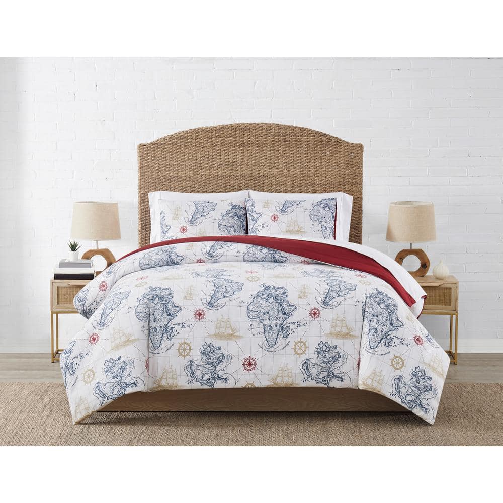 Coastal Living Classic Navigator 3-Piece Multi Polyester Microfiber ...