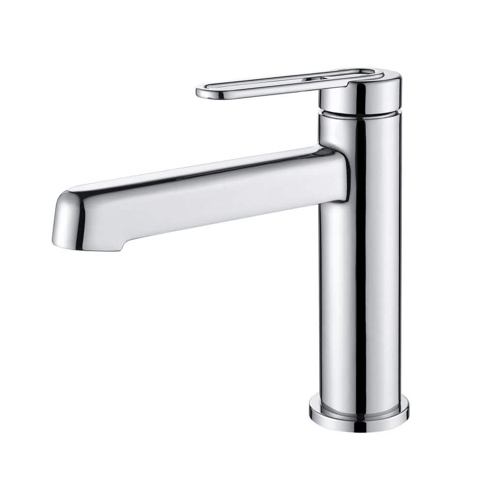 Tomfaucet Single Handle Copper Single Hole Bathroom Faucet 1.32 GPM in ...