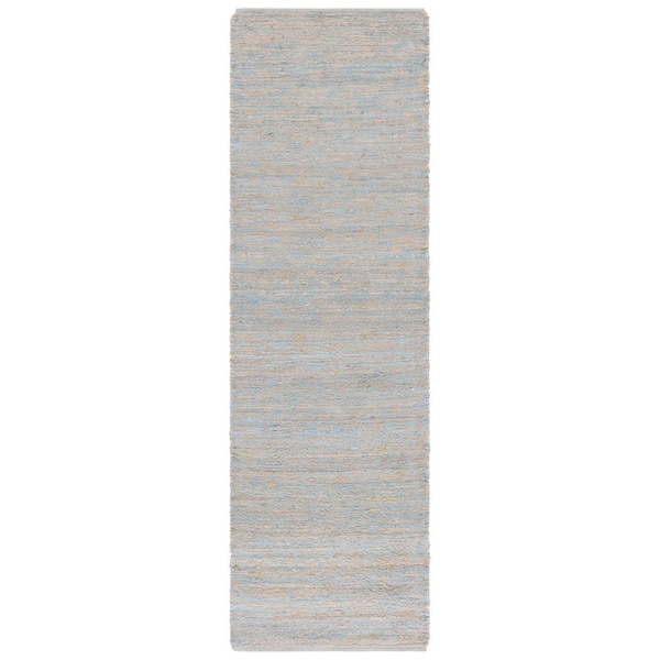 SAFAVIEH Montauk 2 ft. x 8 ft. Blue Modern Distressed Solid Runner Rug ...