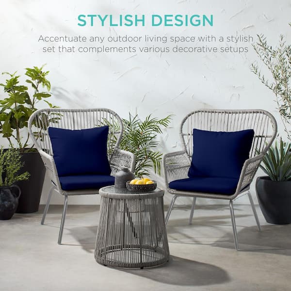 Best choice products 3 piece wicker bistro set store