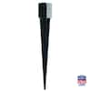 Simpson Strong-Tie E-Z Spike Black Powder-Coated Post- Base Spike for ...