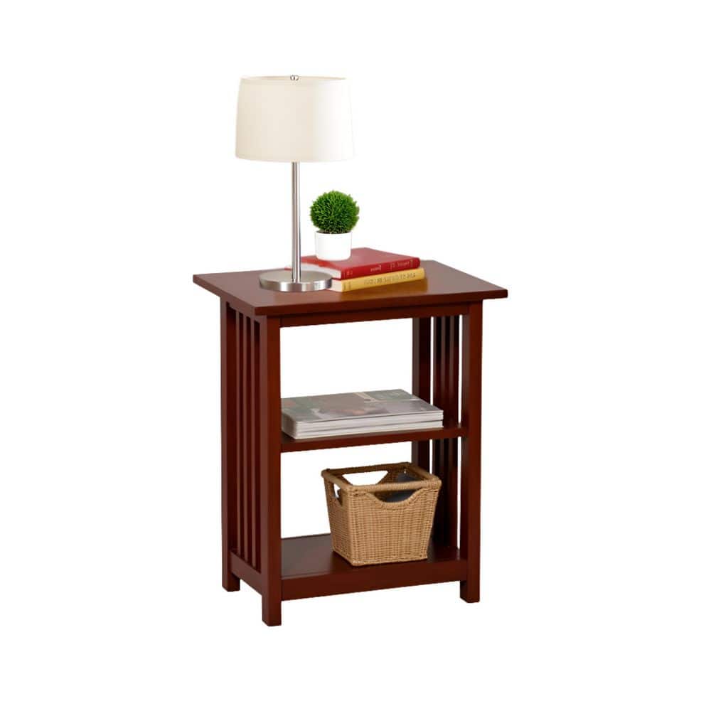 Alaterre Furniture Mission 2-Tier Retangle End Table with Open Storage ...