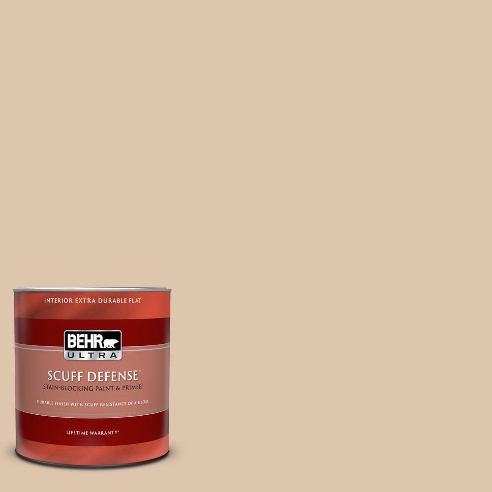 BEHR ULTRA 1 qt. #PPU3-08 Sienna Dust Extra Durable Flat Interior Paint ...