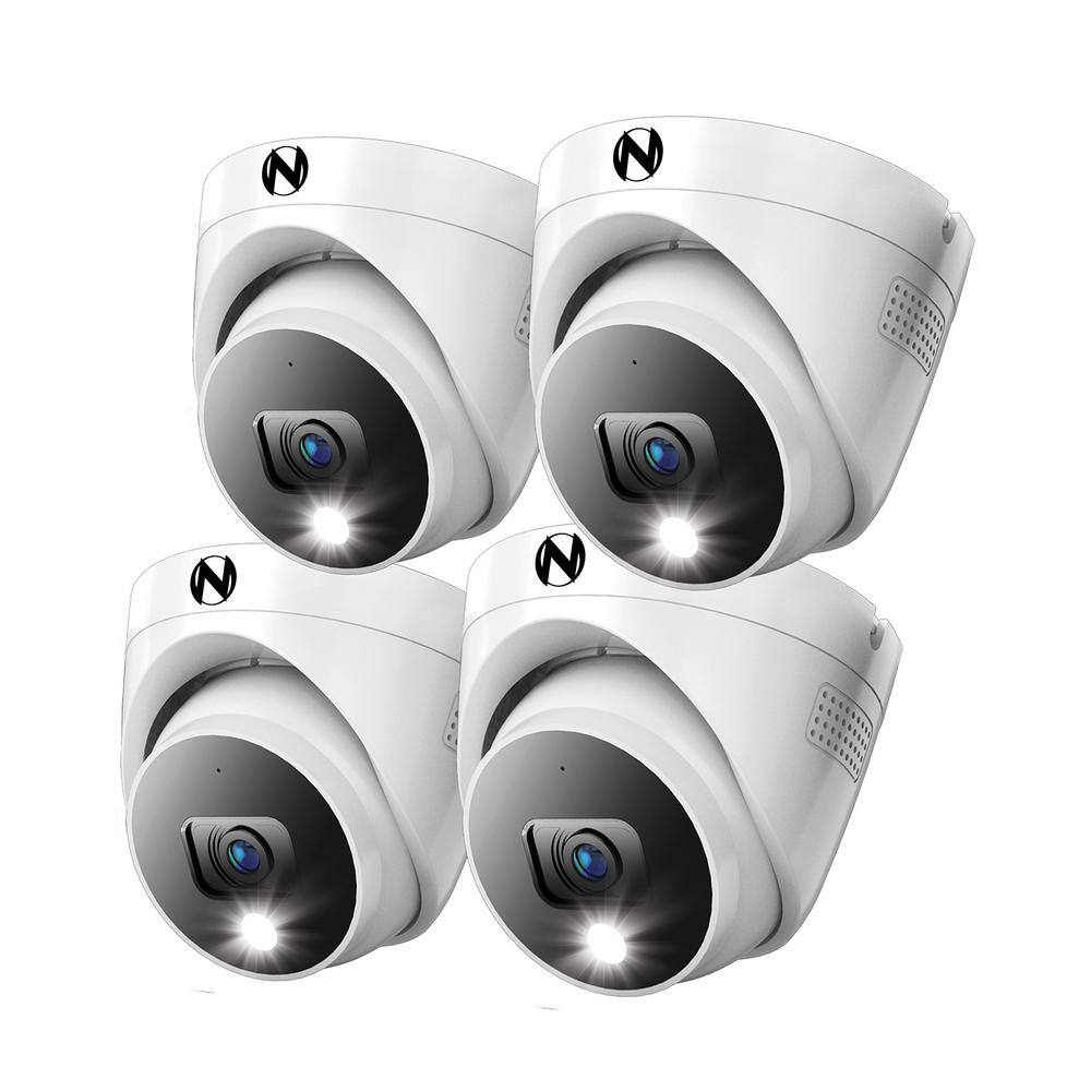 Night Owl 4K Wired Dome Indoor/Outdoor Spotlight Security Cameras with ...