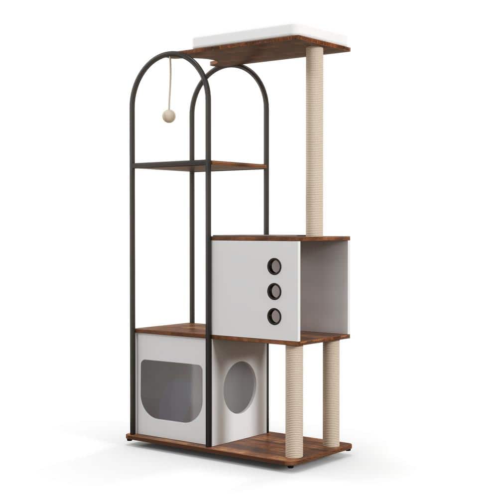 Foobrues Cat Tree Tower For Indoor Cat Tower House With Scratcher Post